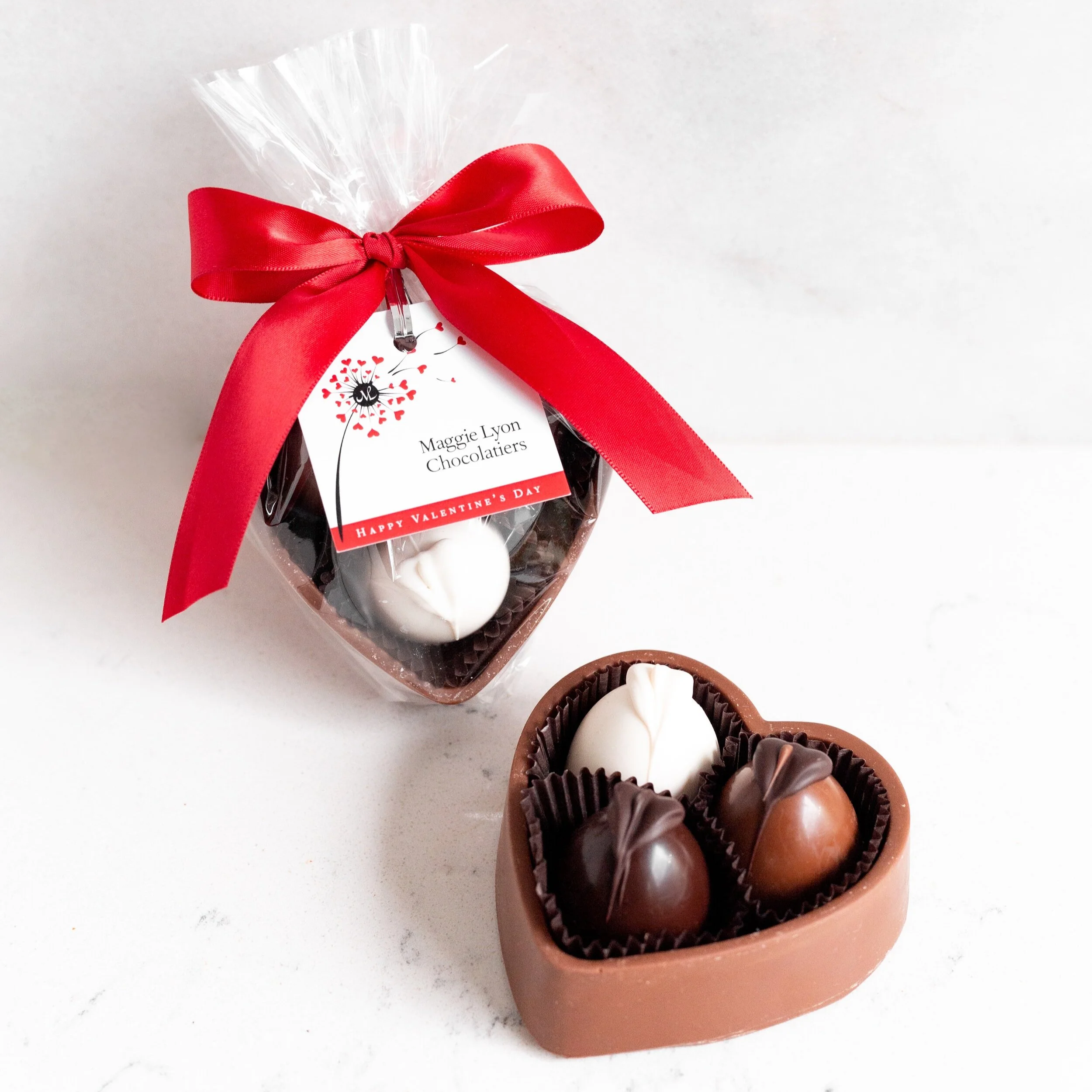 9oz Valentine’s Milk Chocolate Heart Box with Red Foiled Hearts ...