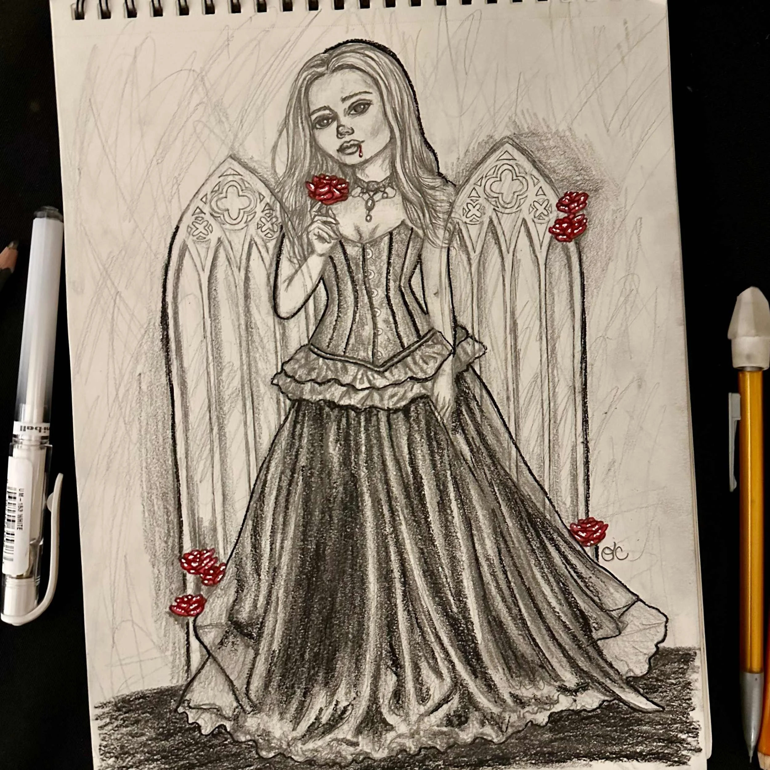 Love in Death, Original Drawing — Olivia Chapman Art