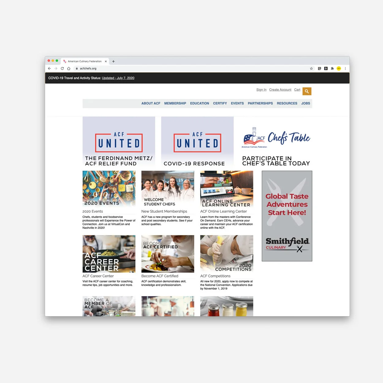 ACF Media & Event Opportunities | We are Chefs | Advertising Opportunities