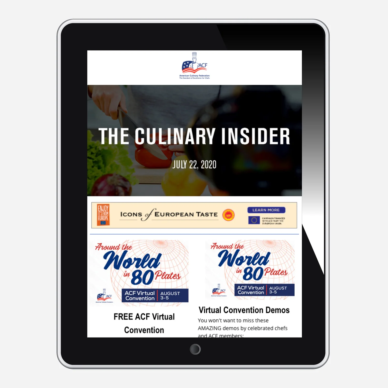 ACF Media & Event Opportunities | We are Chefs | Advertising Opportunities