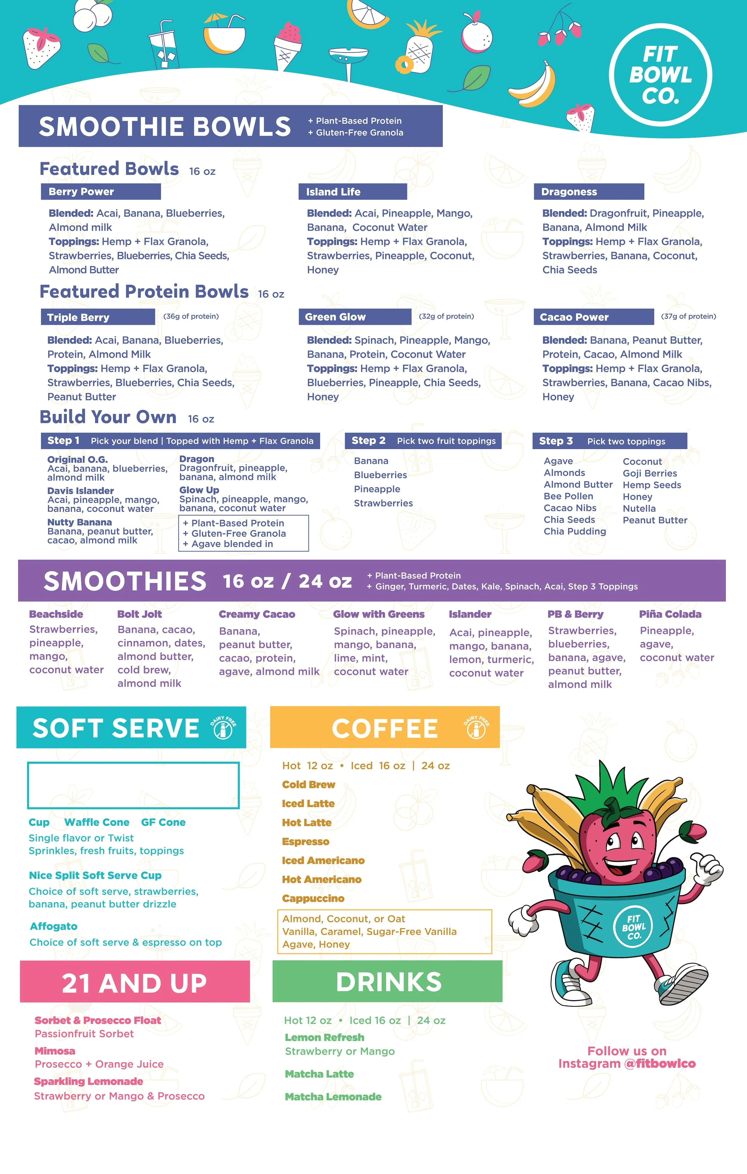 Menu — Fit Bowl Co. | Nutritious Acai Bowls and Smoothies