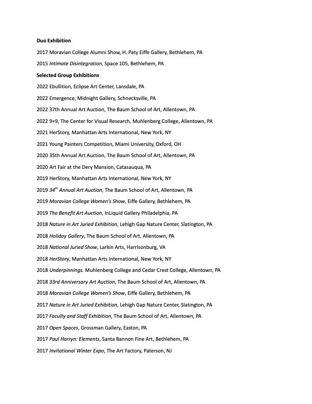 CV — Emily Strong Fine Art