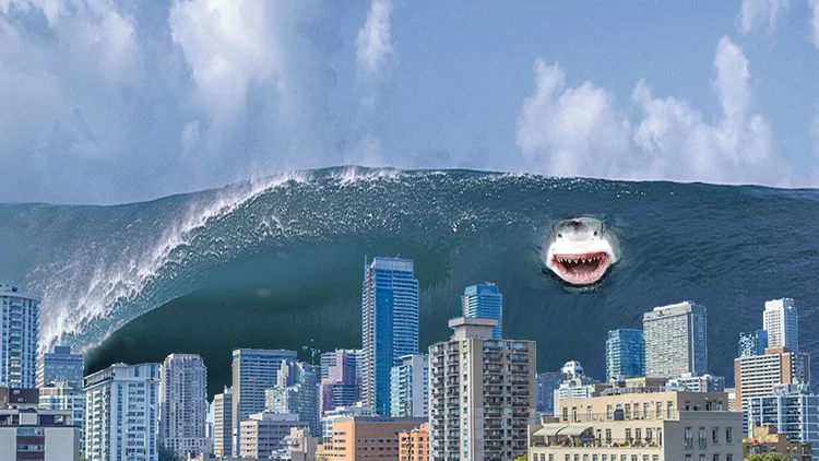 Shark Tsunamis: Are SHARKNAMIS Possible?