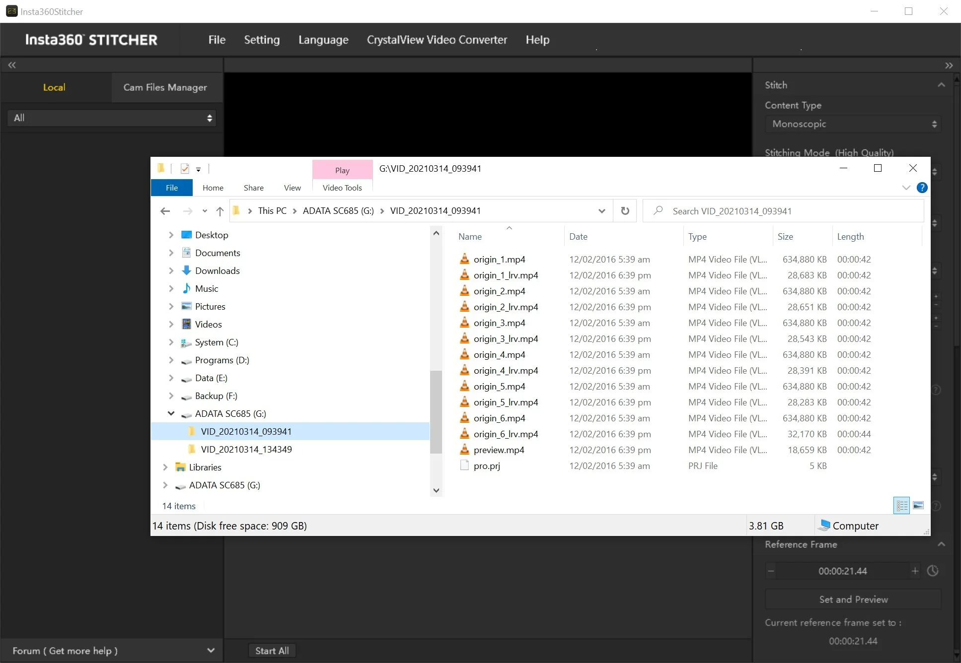 How to stitch with Insta360 Stitcher — Mantis Sub underwater housings for Insta360 Pro / RS