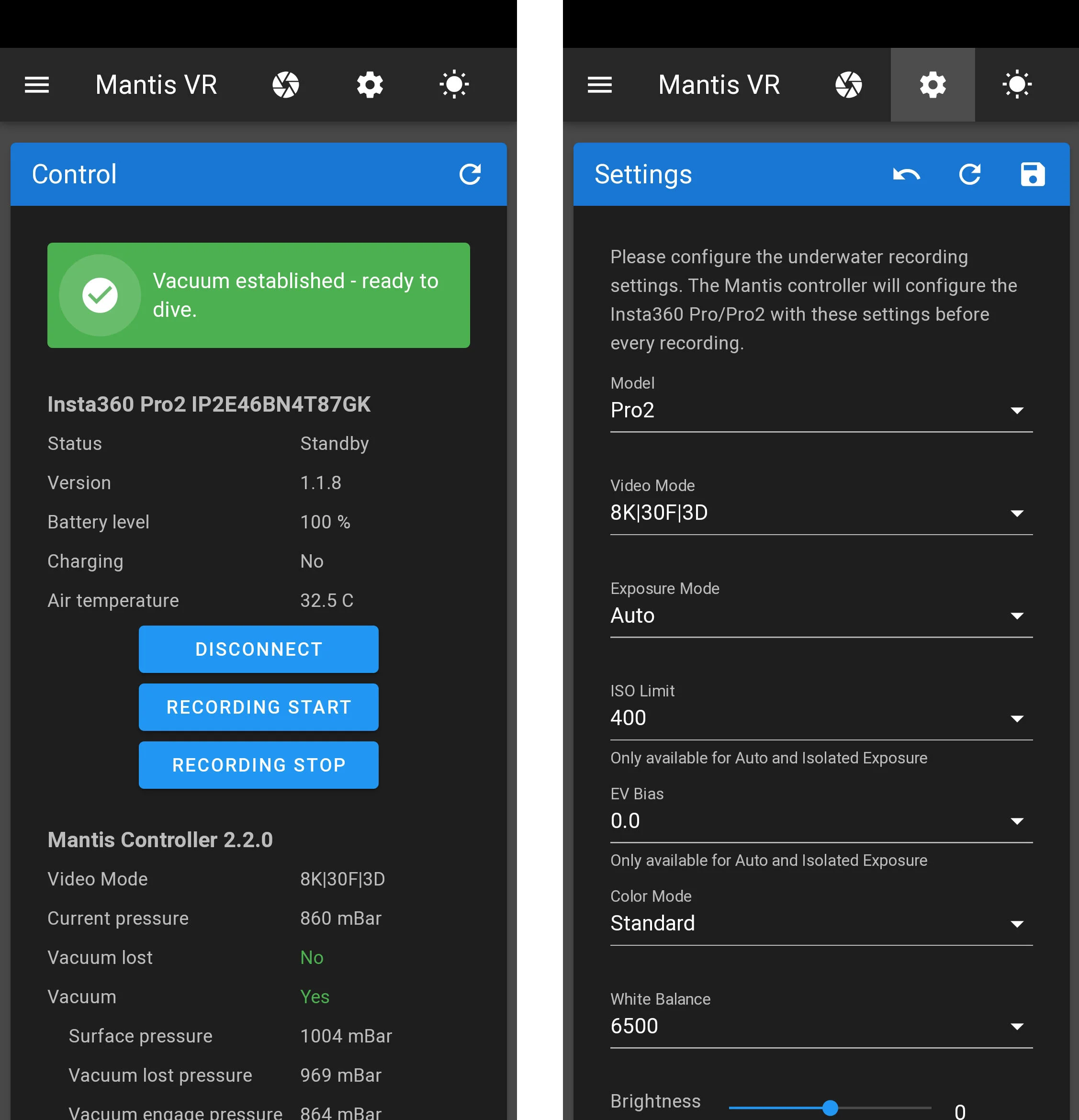 Mantis Sub underwater housings for Insta360 Pro / RS