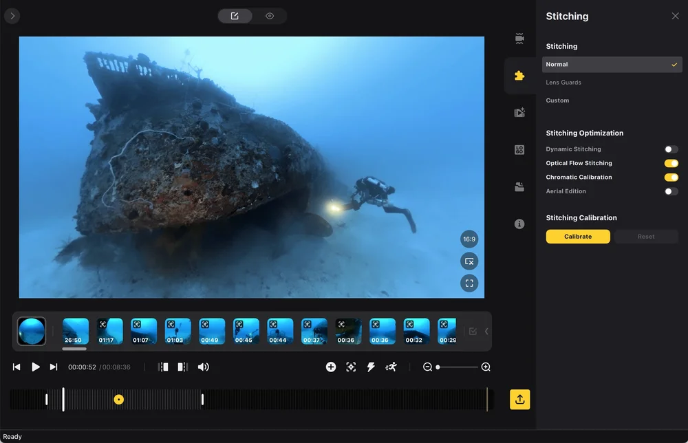 How to quickly stitch a 360 video with Insta360 Studio — Mantis Sub underwater housings for ...