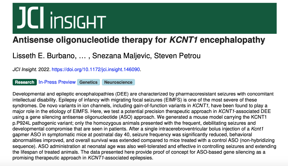KCNT1 /Slack Ion Channelopathy & Epilepsy Research Home — KCNT1 ...