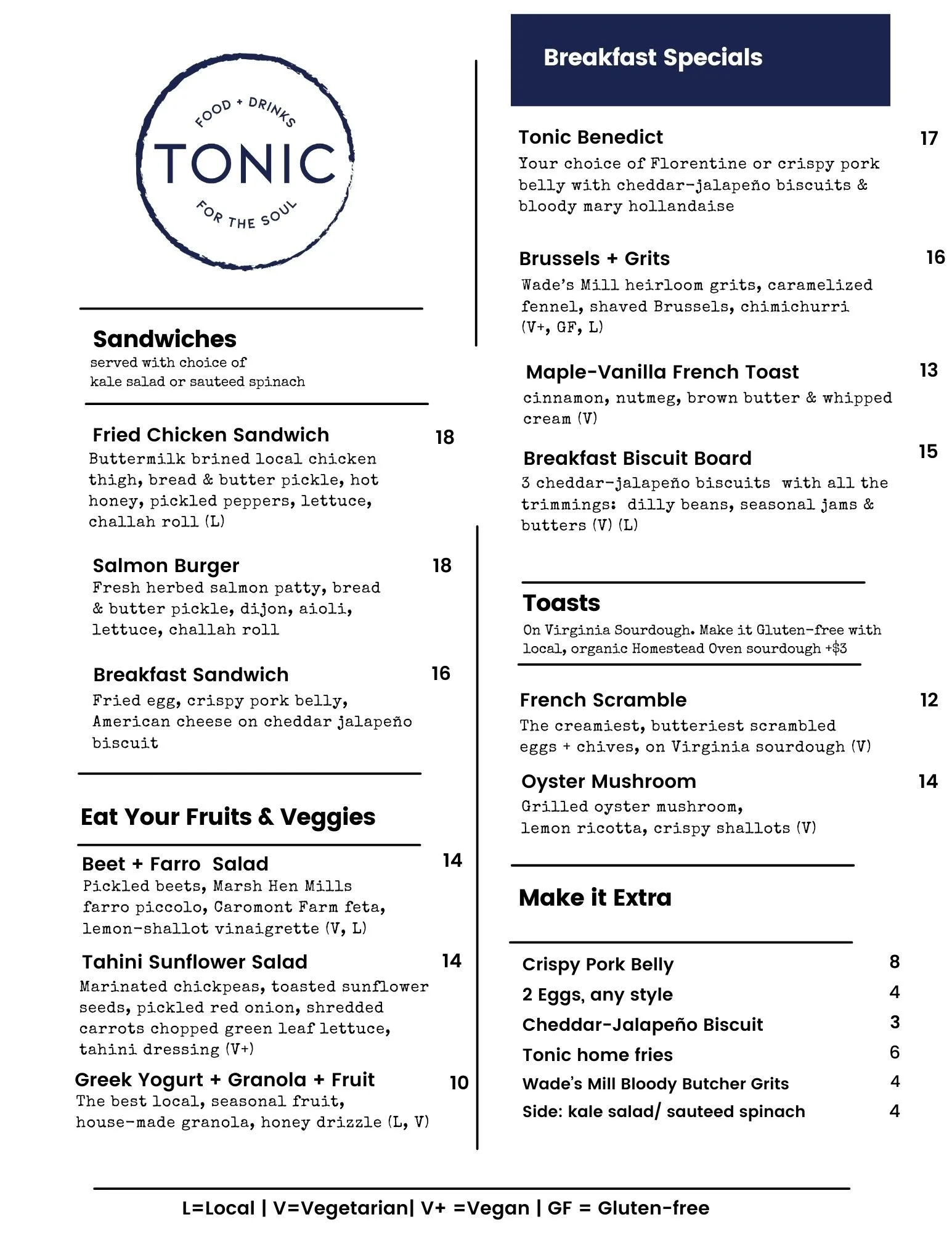 Brunch — TONIC