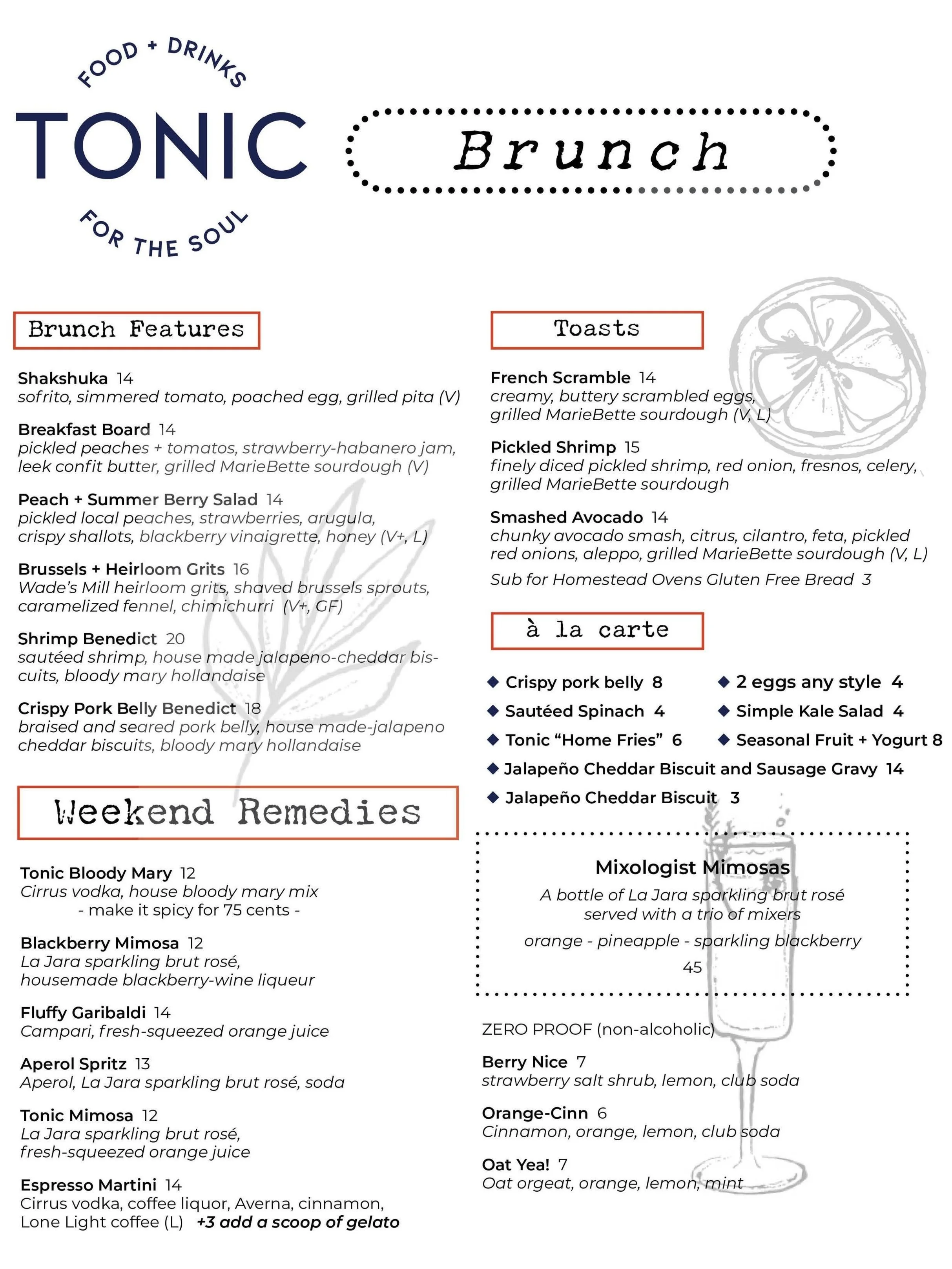 Brunch — TONIC
