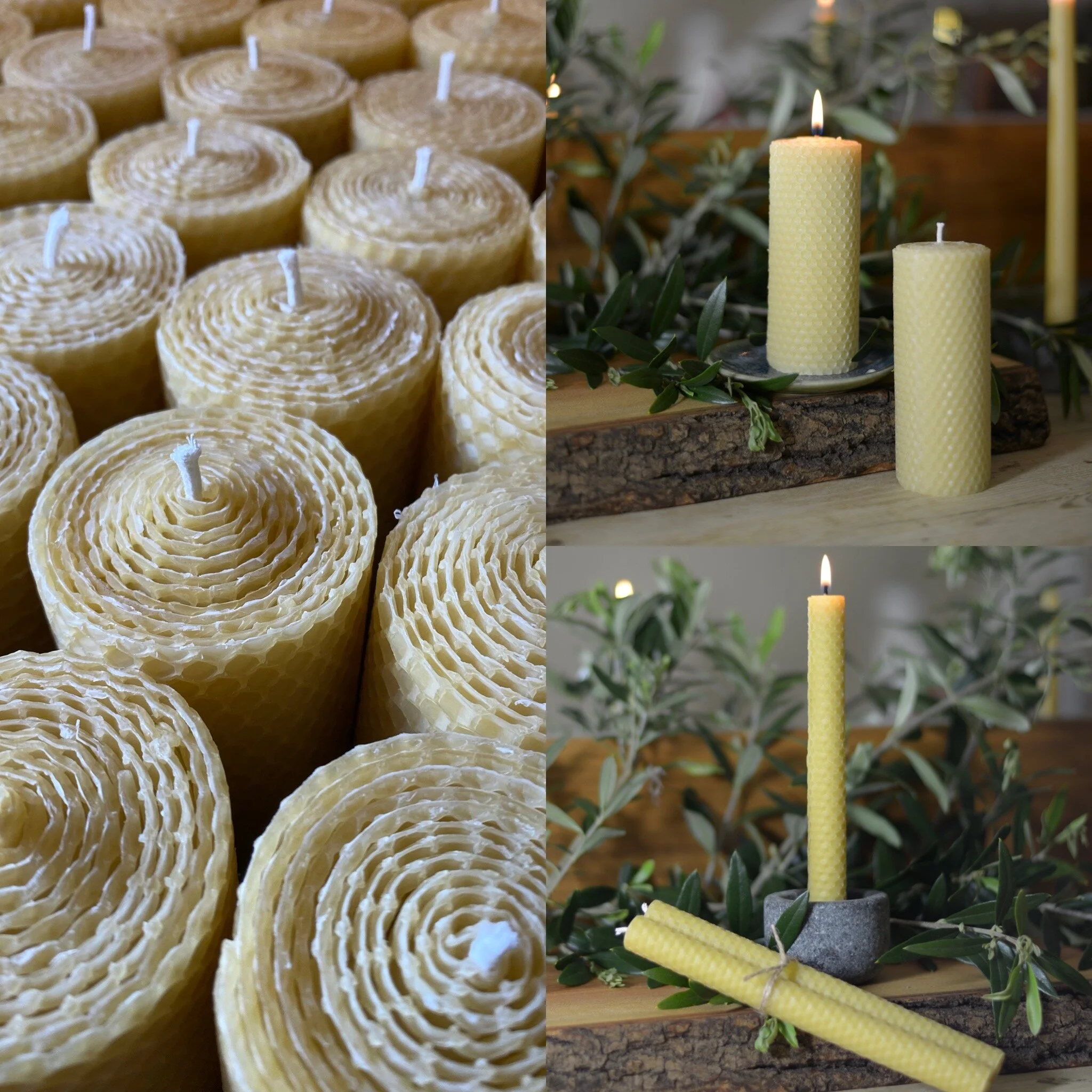Pure beeswax candles traditionally hand dipped, only using the finest ...