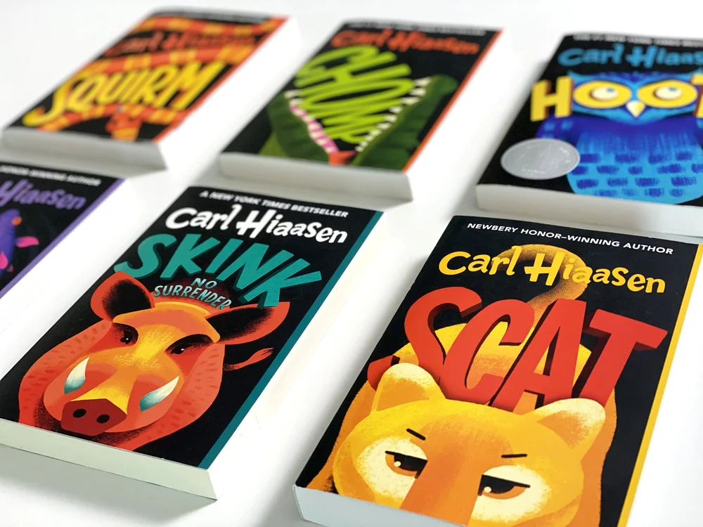Carl Hiaasen Book Covers — Brave the Woods