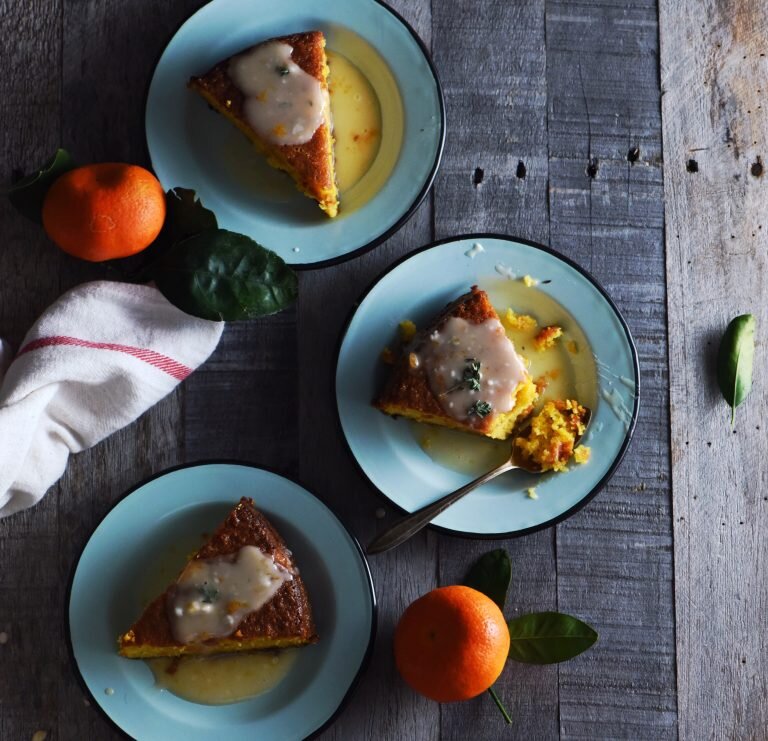 Tangerine cake with thyme citrus glaze — The Cinnaman