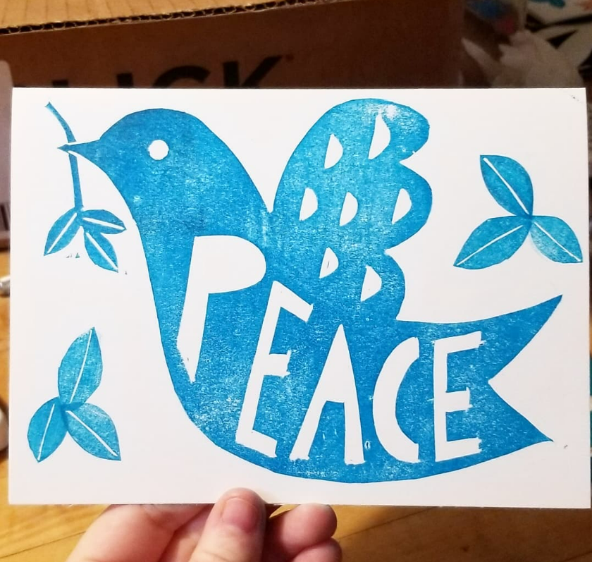 LINOCUT HOLIDAY CARD WORKSHOP — PEEL