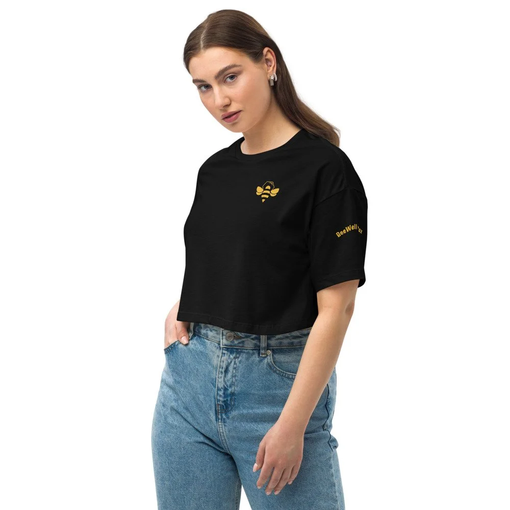 Black Loose Crop Top