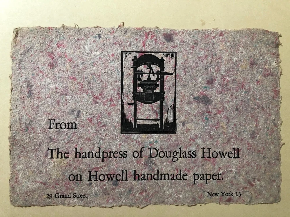 Douglas Morse Howell, Papermaking Champion — North American Hand ...