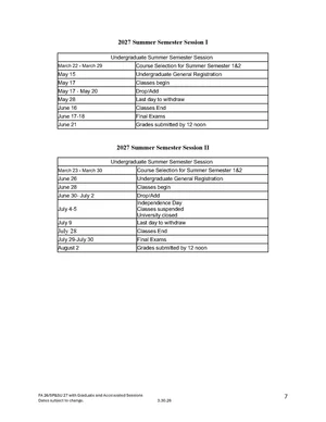 Academic Calendars — Allen University