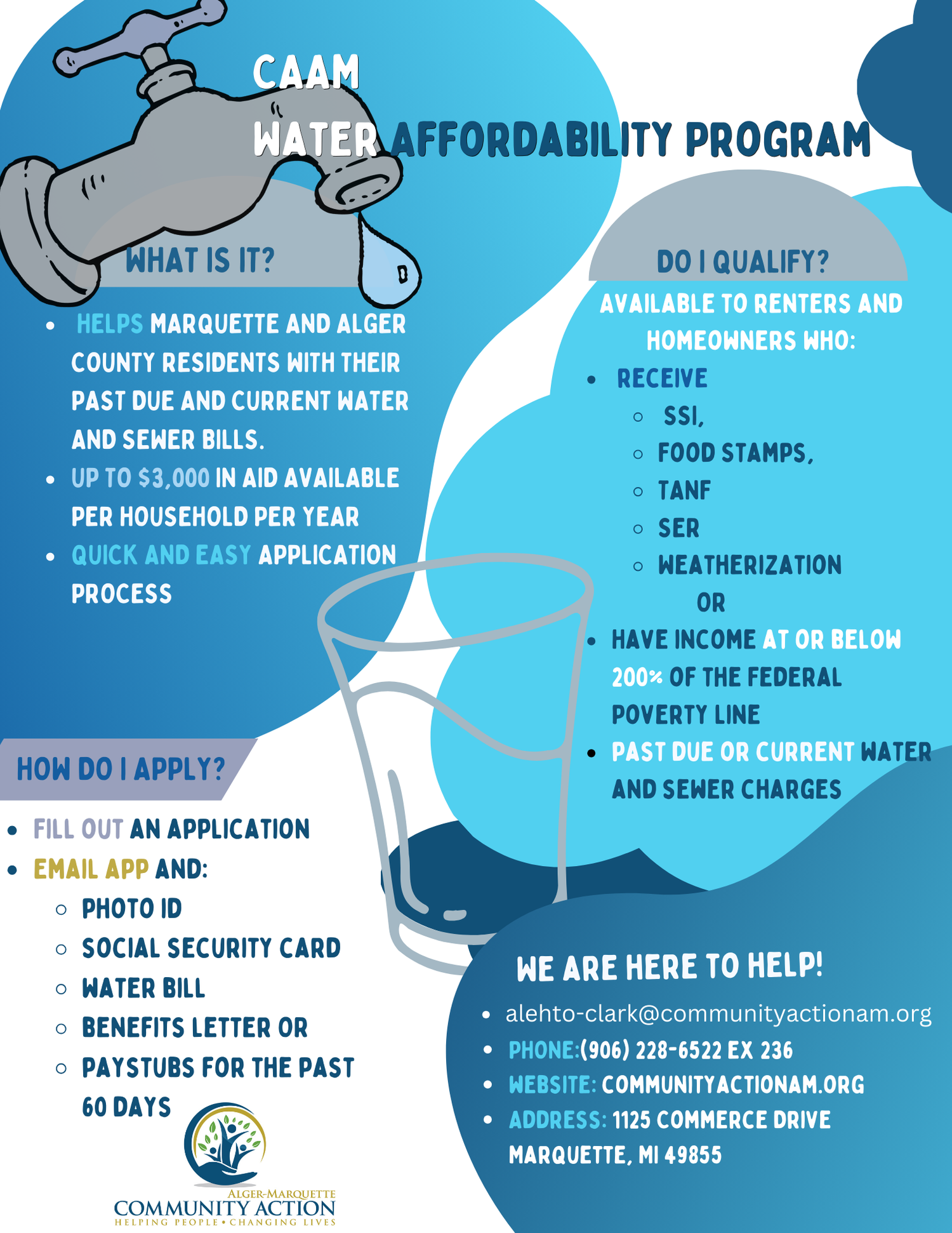 Need Help Paying Water/Sewer Bills? — Community Action Alger | Marquette