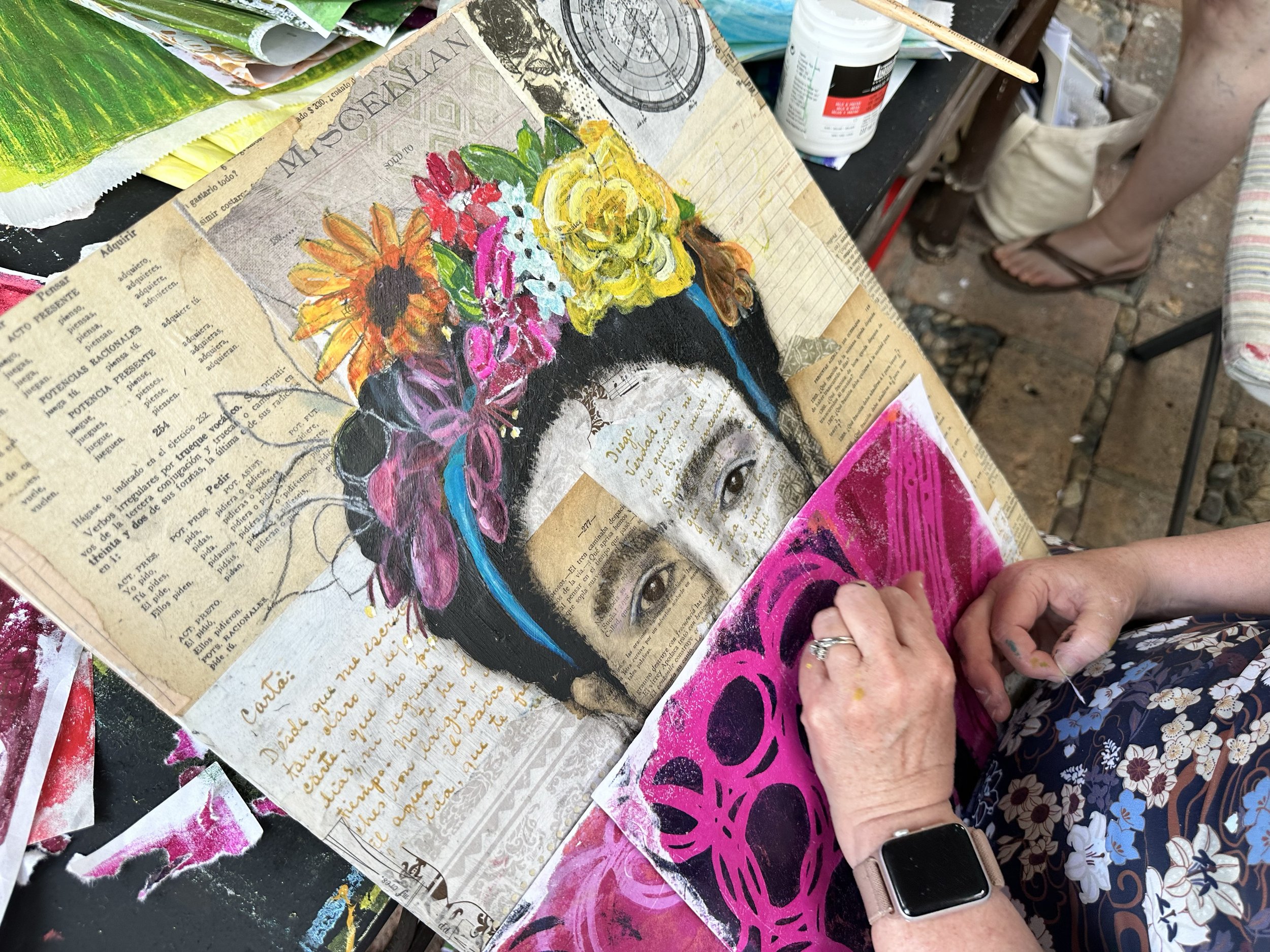 Fabulous Frida and Florals, Puerto Vallarta, Mexico — PaperPaintings.com