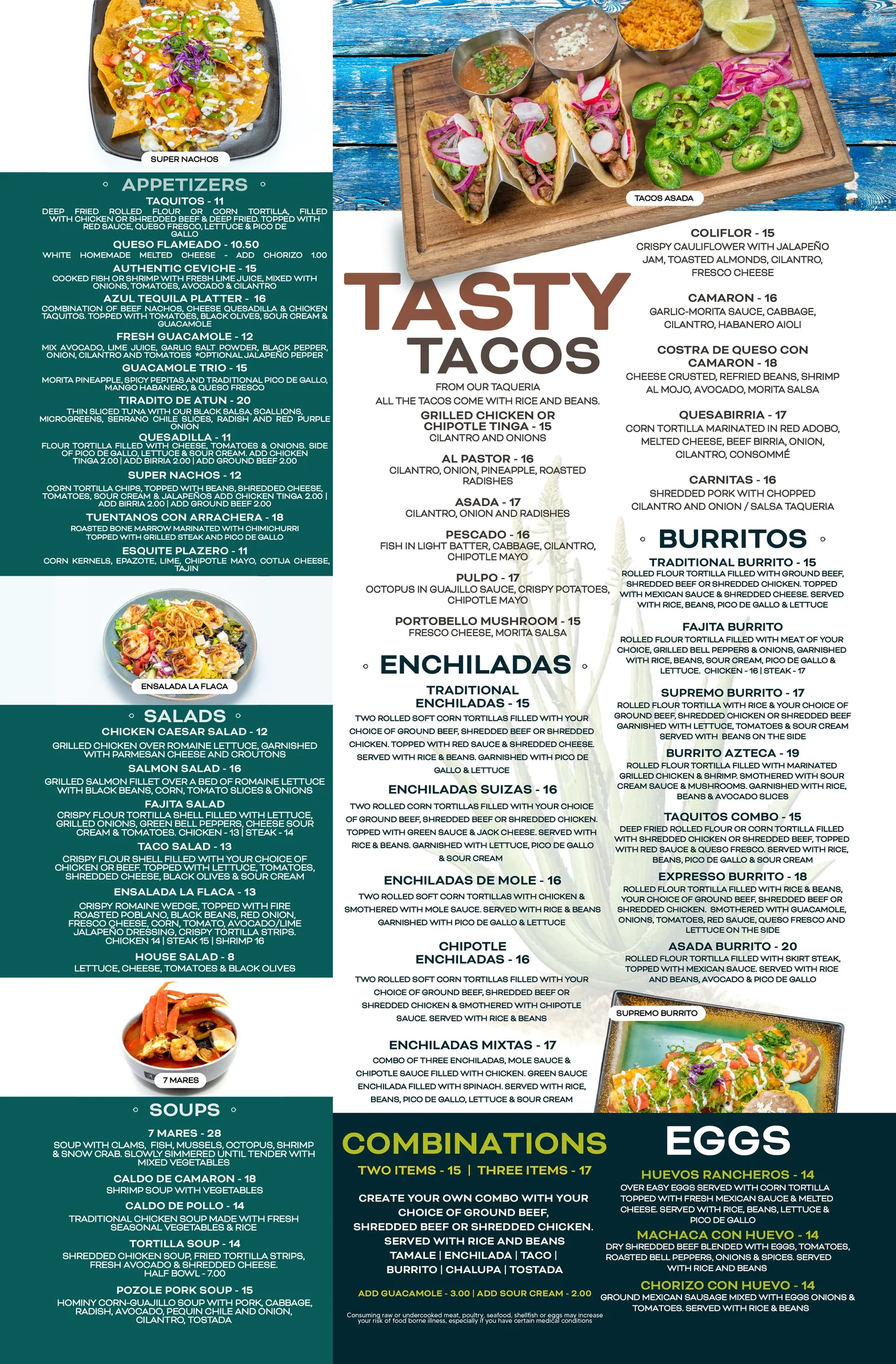 Our Food — Azul Tequila Mexican Cuisine