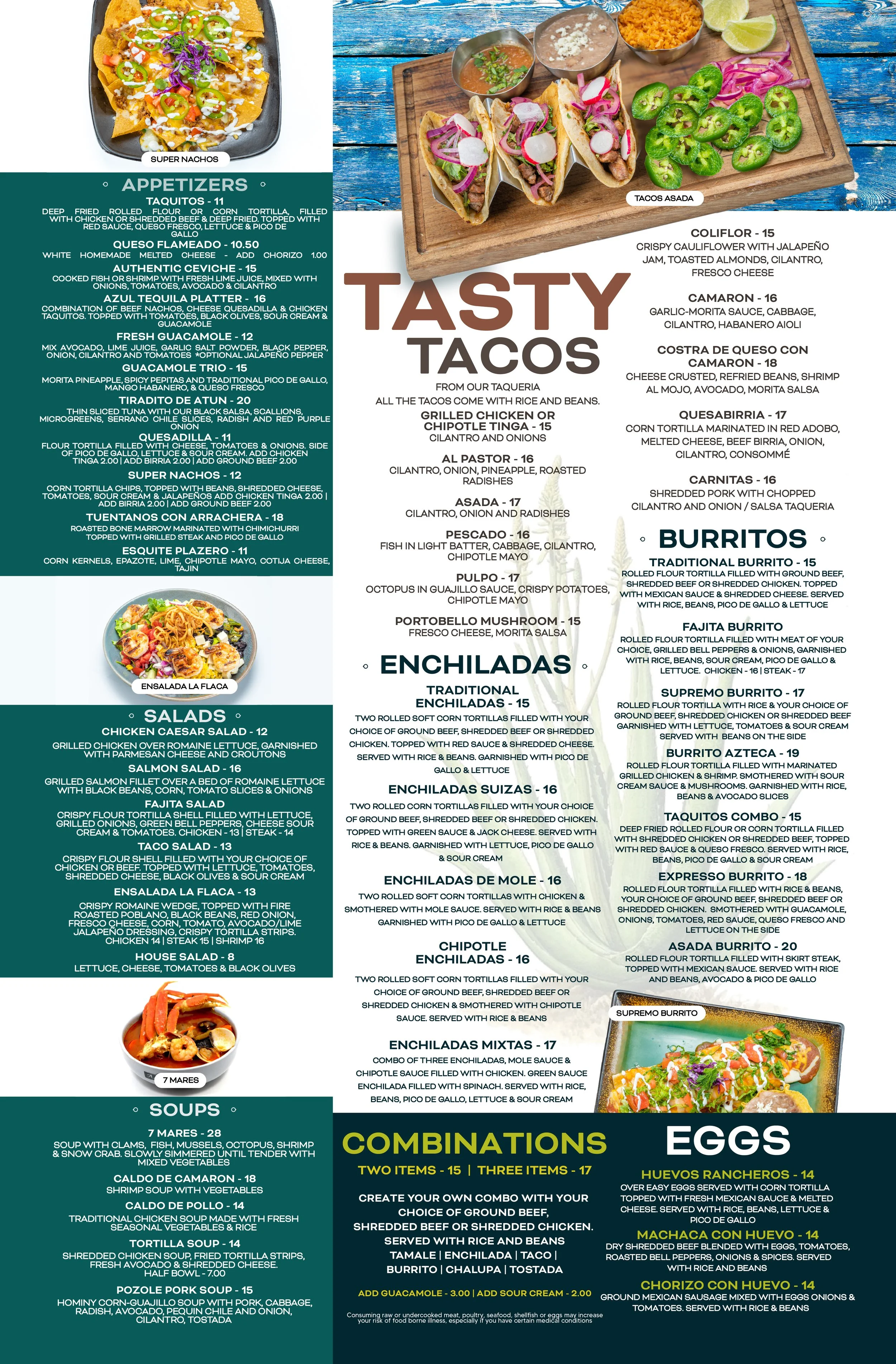 Our Food — Azul Tequila Mexican Cuisine
