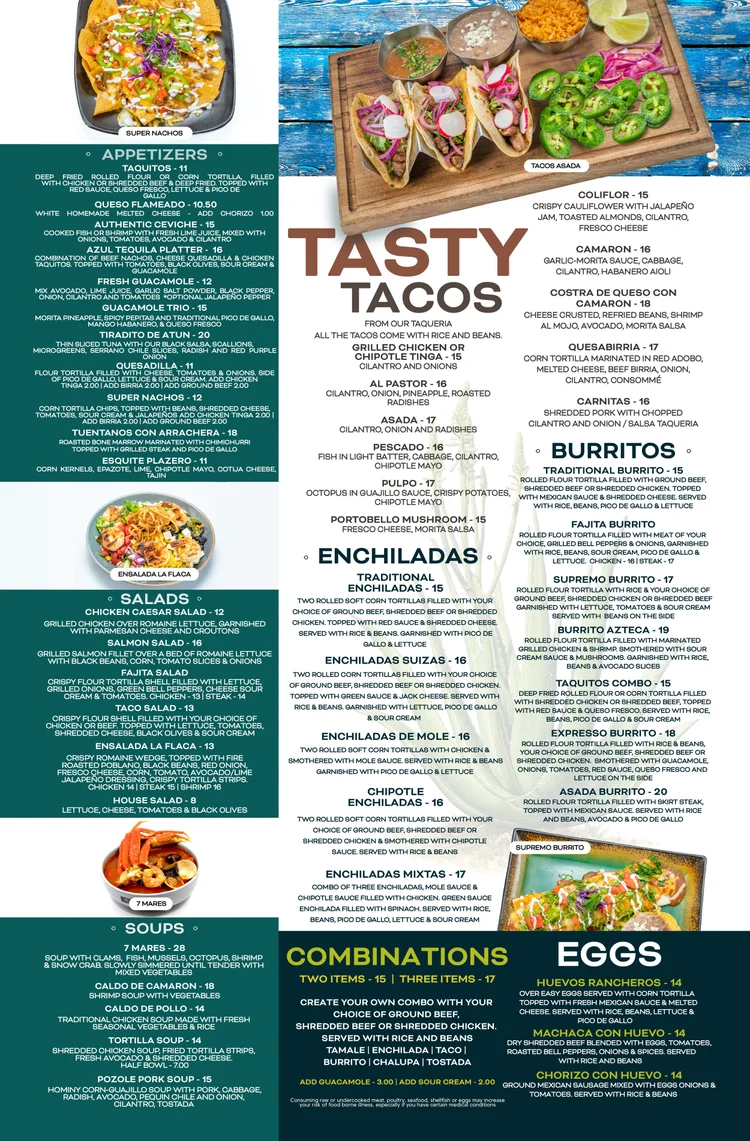 Our Food — Azul Tequila Mexican Cuisine