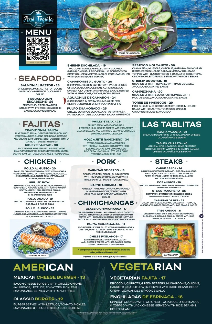 Our Food — Azul Tequila Mexican Cuisine