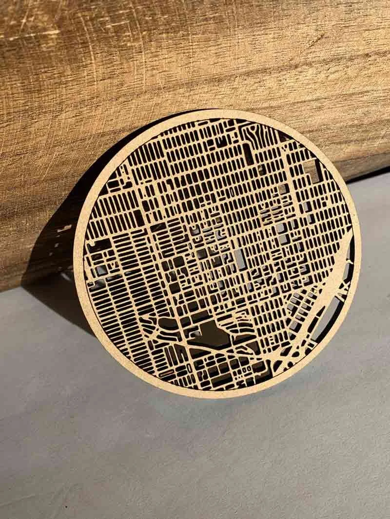 Denver Map Coasters (Set of 4) — CENTRAL