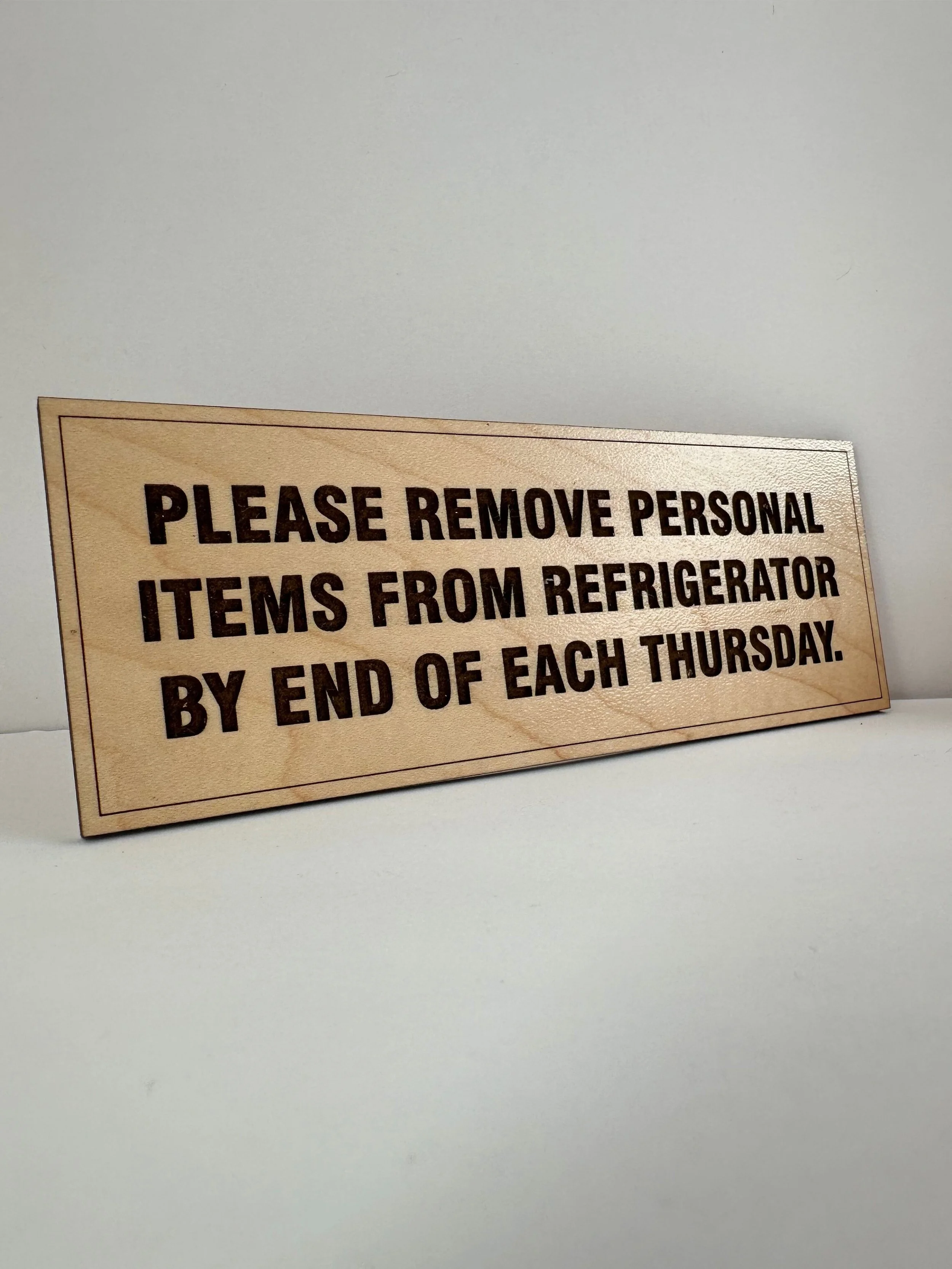 Clean Refrigerator Signage — CENTRAL