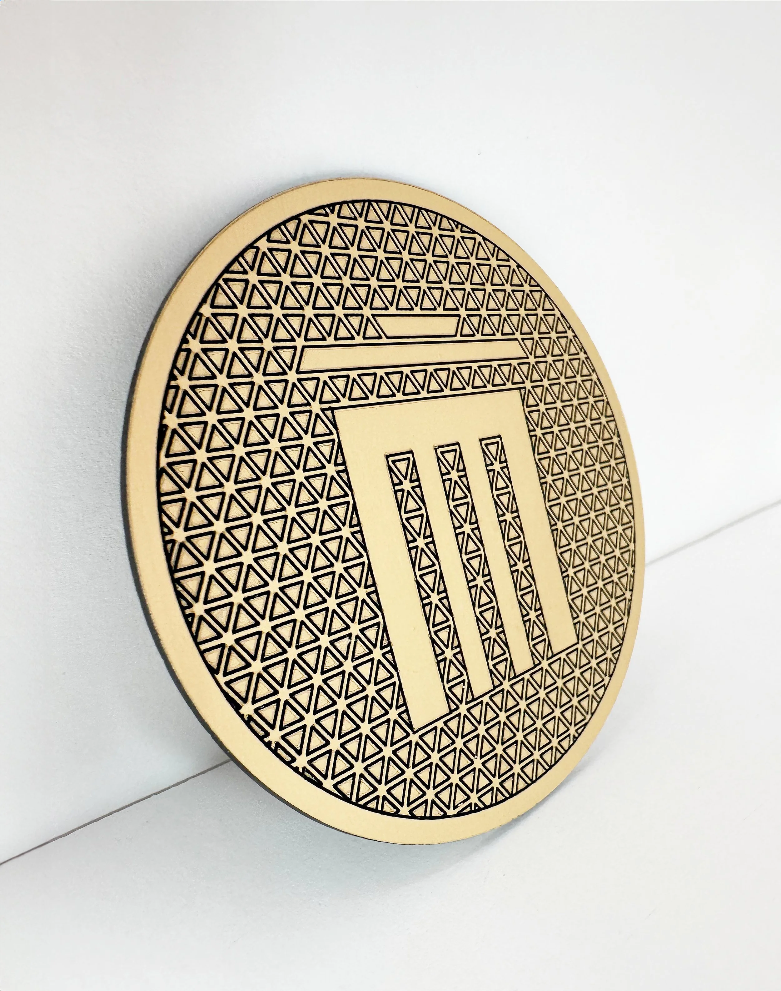 Tri-Grid Metallic Trash and Recycle Labels — CENTRAL