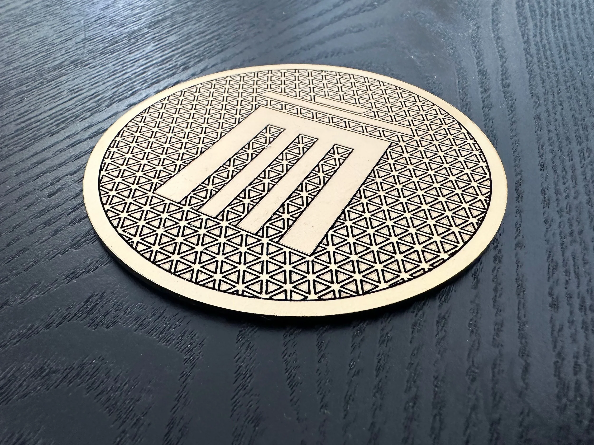 Tri-Grid Metallic Trash and Recycle Labels — CENTRAL