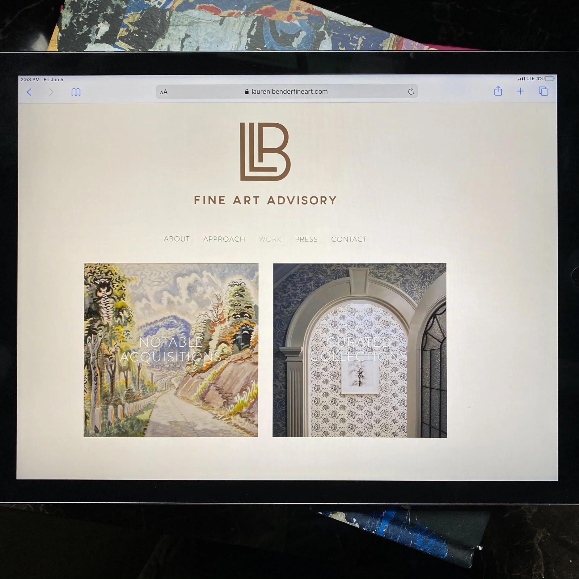 Lauren Bender Fine Art Advisory — Robyn Miller Design