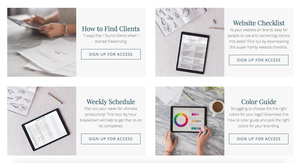 How to create a free resource library in Squarespace — Studio Seaside