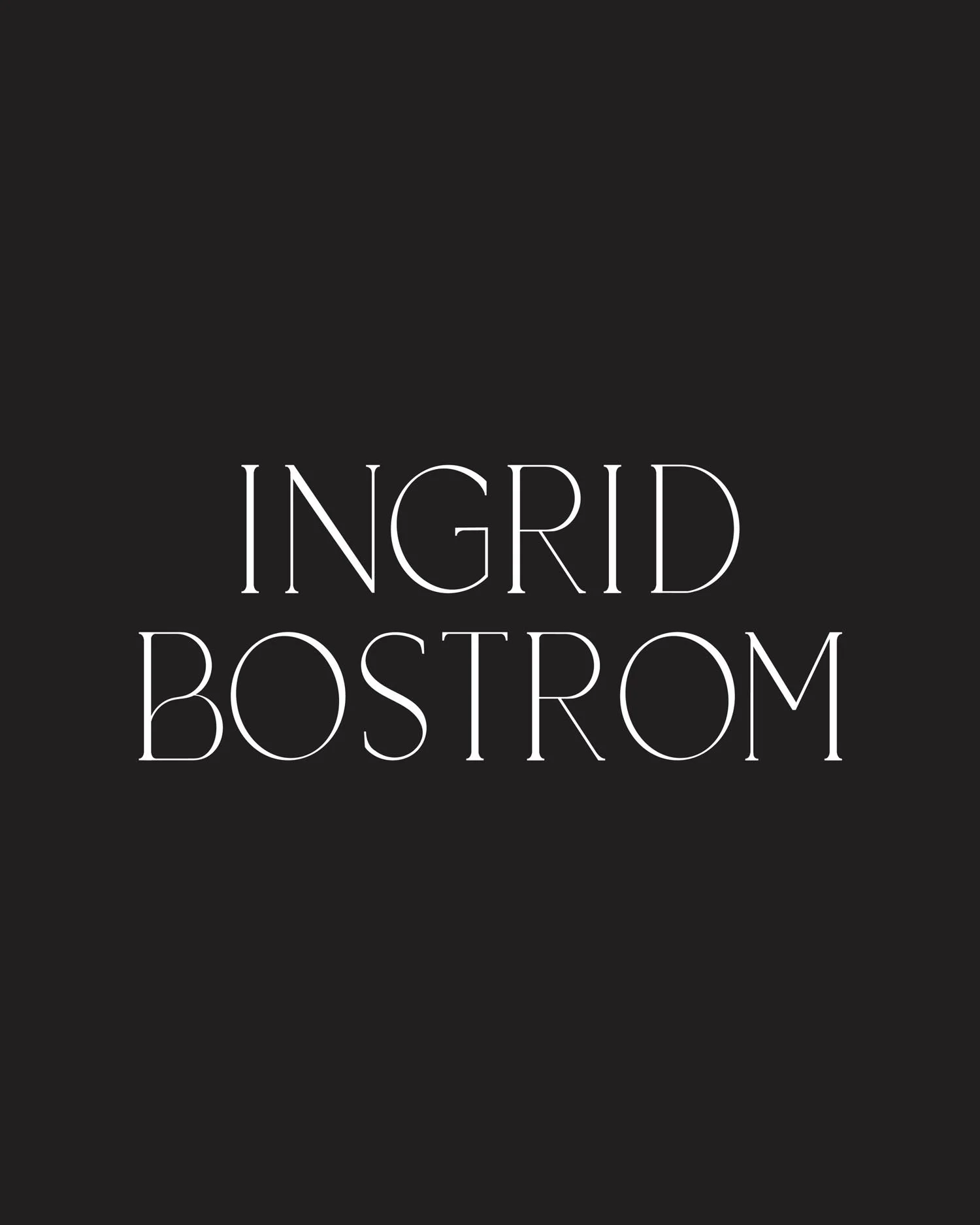 Ingrid Bostrom — Studio Seaside