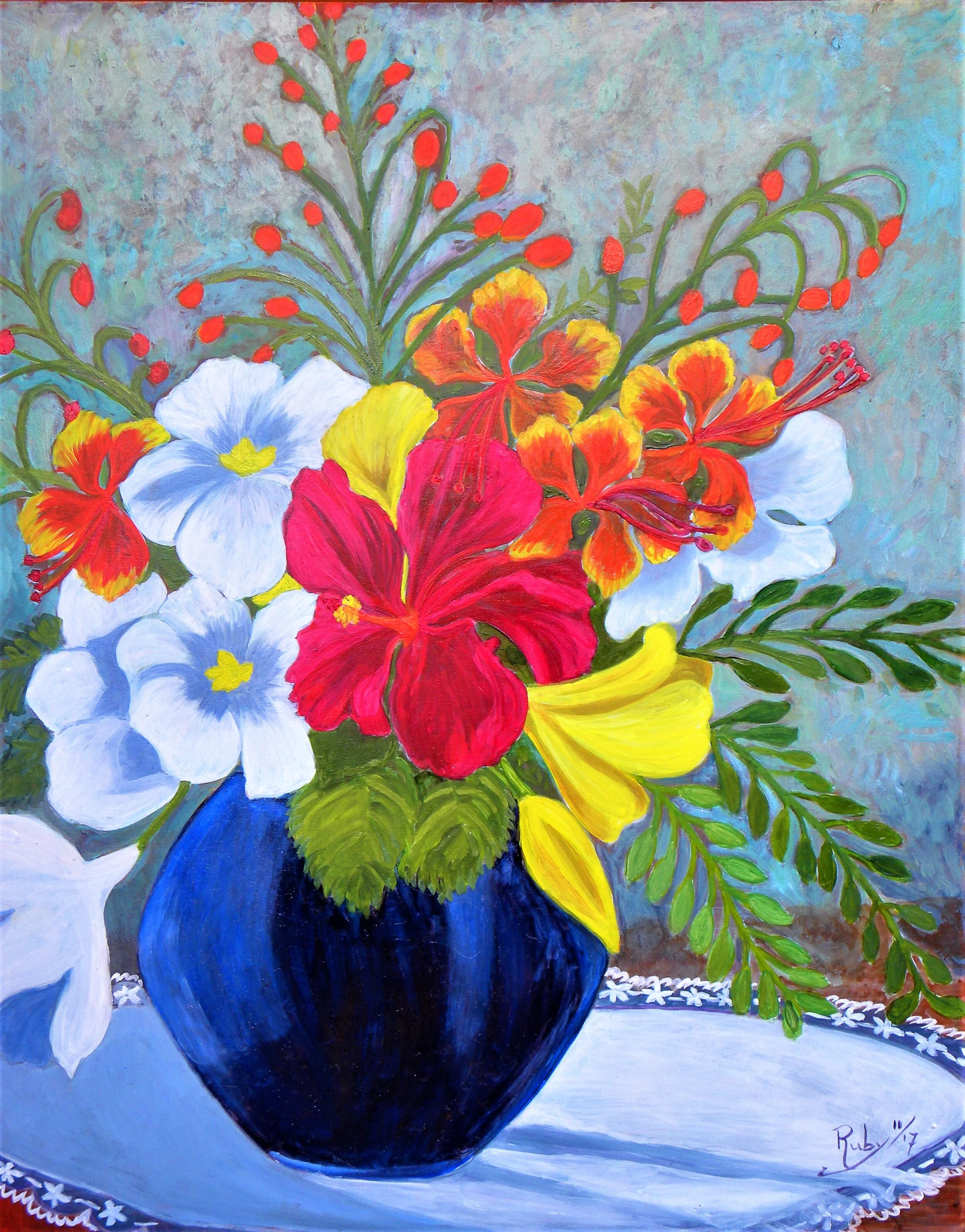 paintings-flowers & fruit — LADY RUBY BUTE