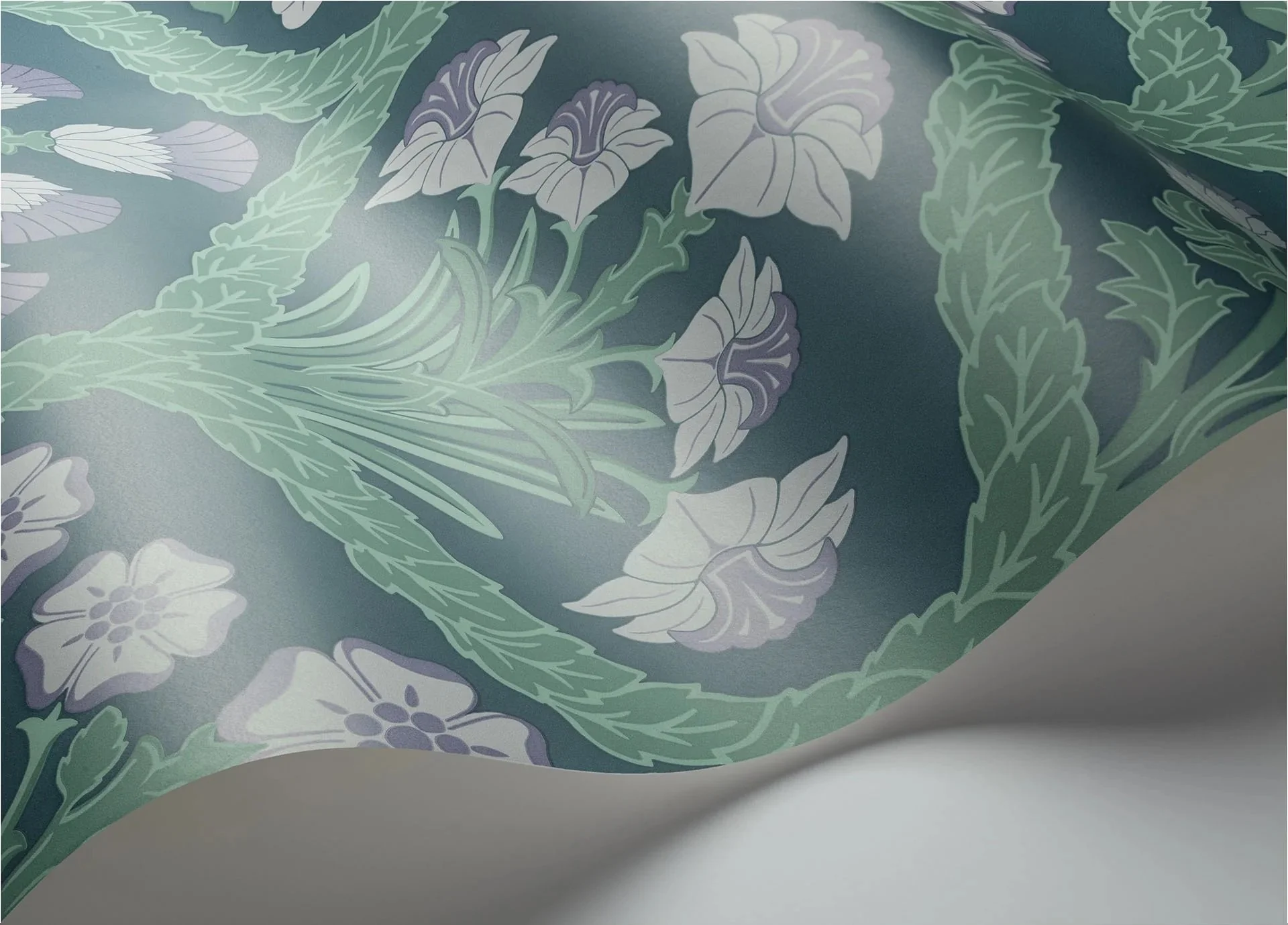 PAPEL PINTADO SAMOA VERDE GRISACEO — Isolabela