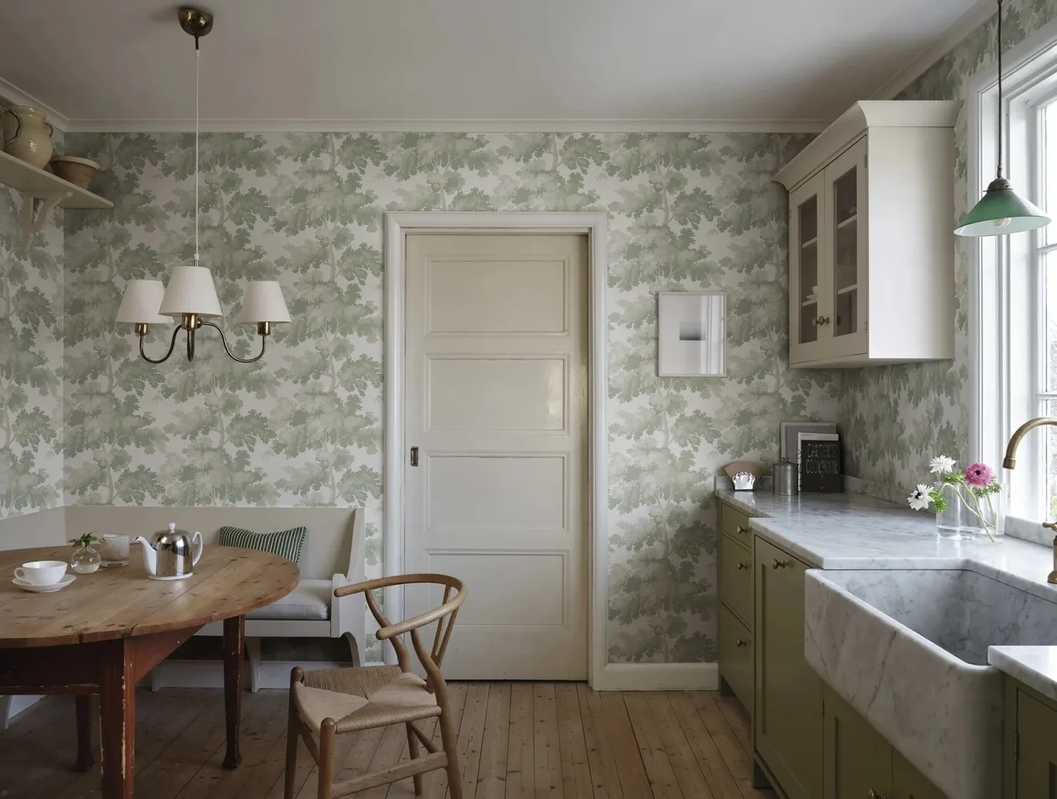 PAPEL PINTADO SAMOA VERDE GRISACEO — Isolabela