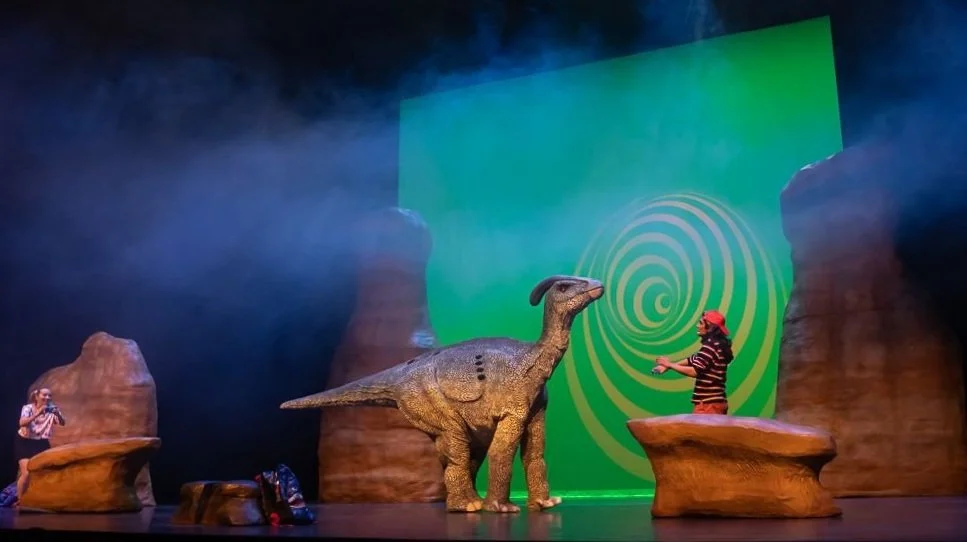 Puppets, animatronic reptiles are part of the action in A Dinosaur Tale ...