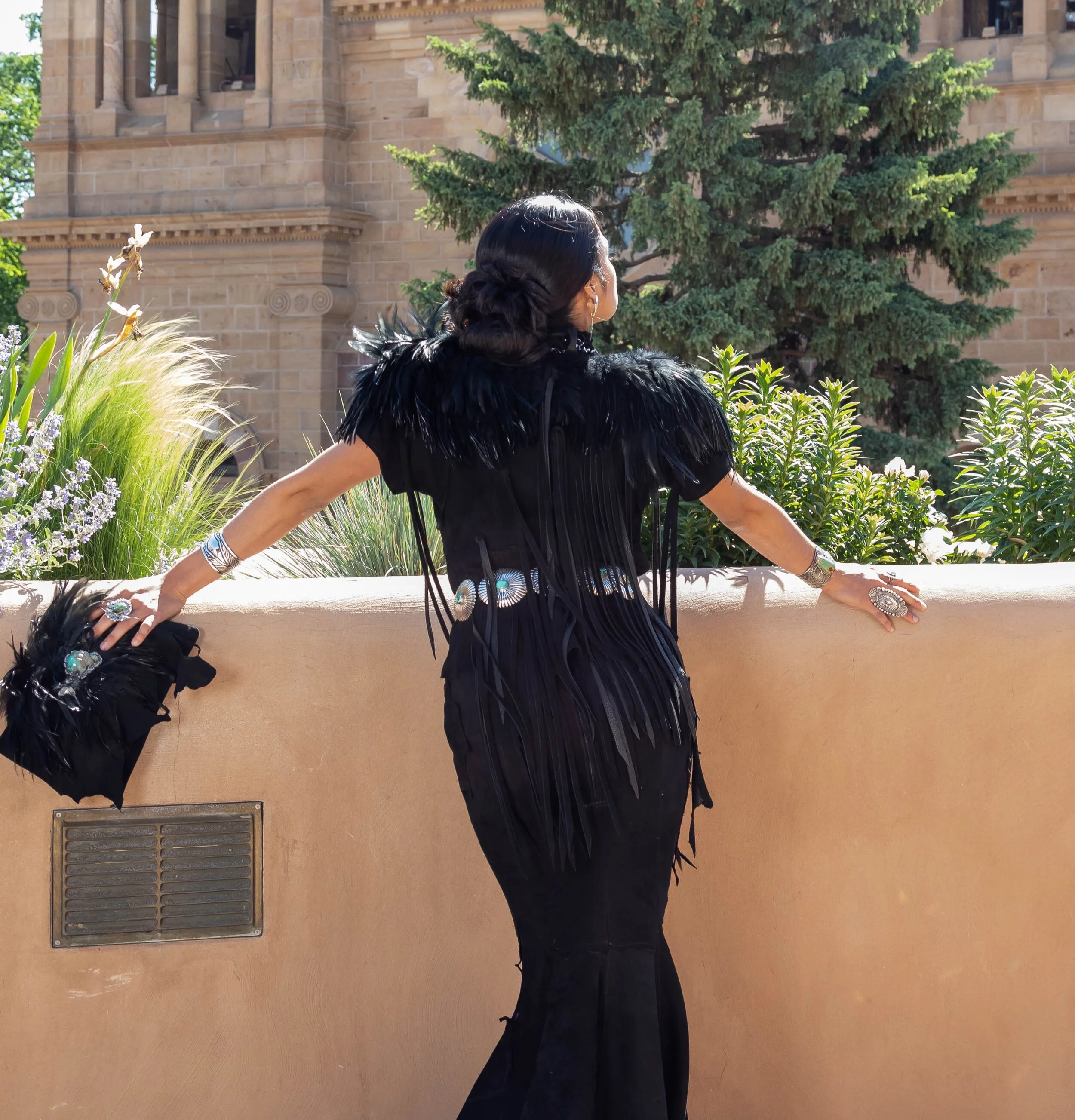 Parting Glances GOWN — J. Ewing Designs Custom Leather Rodeo Queen Dresses