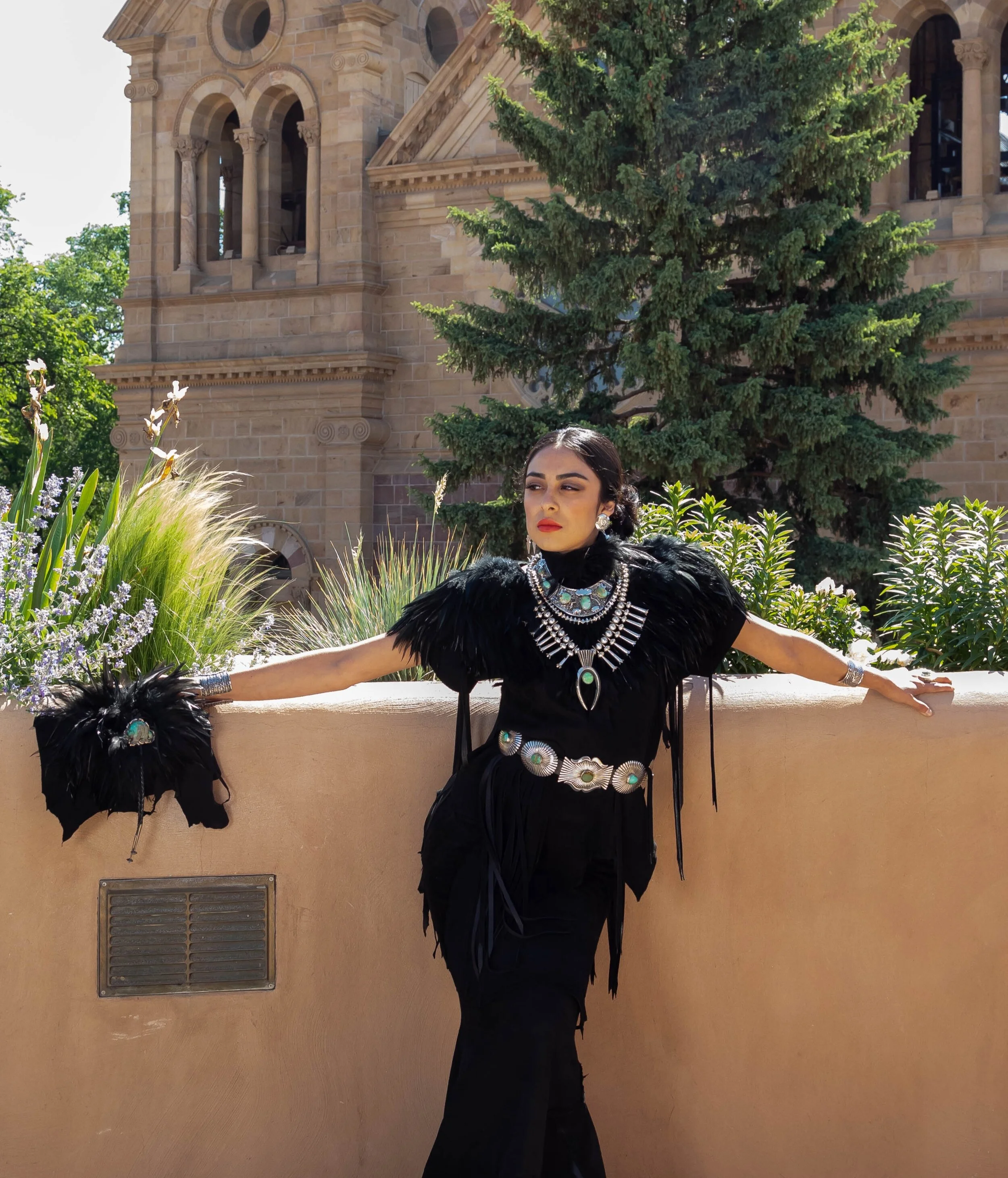 Parting Glances GOWN — J. Ewing Designs Custom Leather Rodeo Queen Dresses