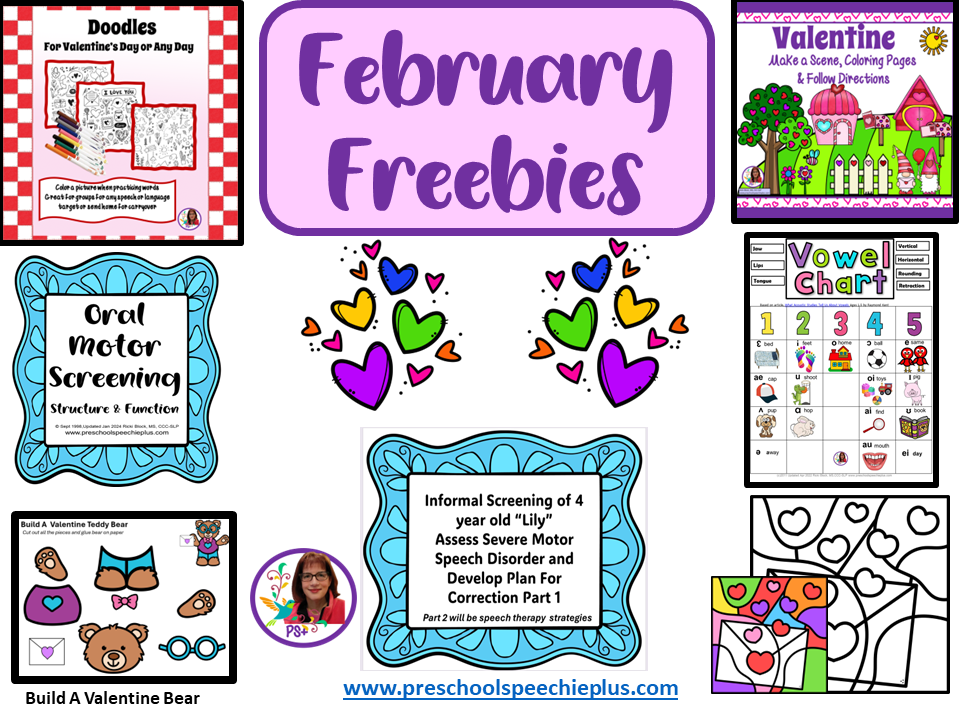 FEBRUARY 2024 FREEBIES & IDEAS! — Preschool Speechie PLUS