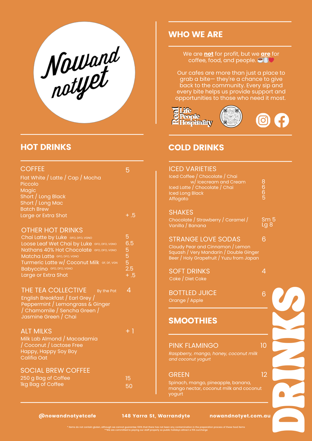 Menu — Now and Not Yet