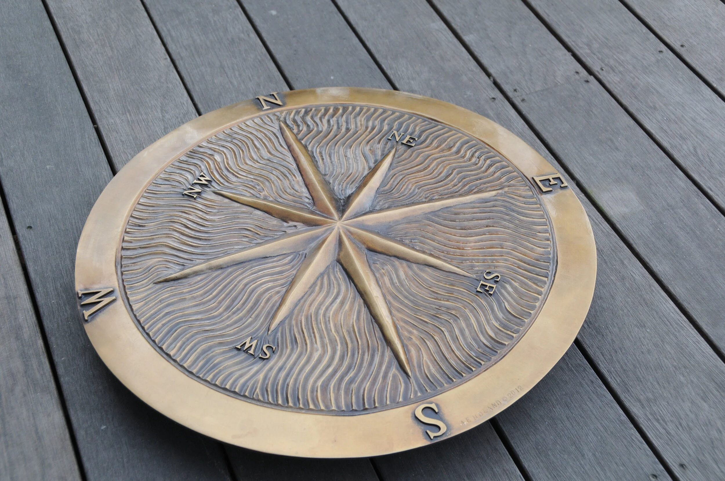 Bronze Compass Rose #4 | Tuck & Holand Metal Sculptors