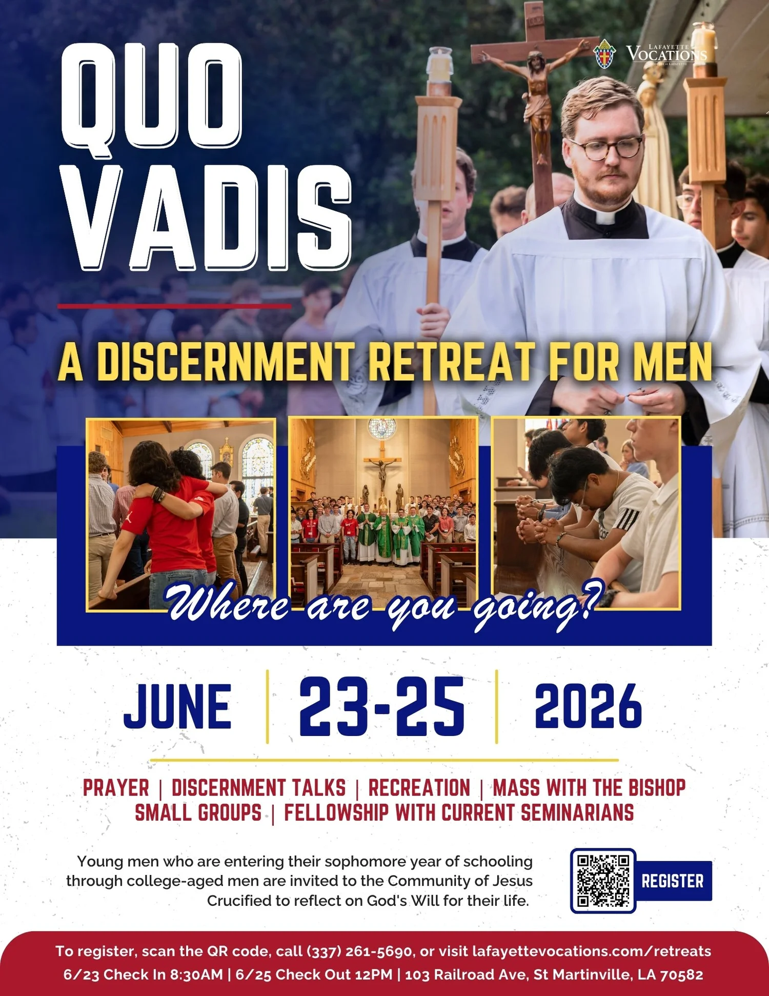 Come & See / Vocations Retreats / Upcoming Events — Lafayette Vocations