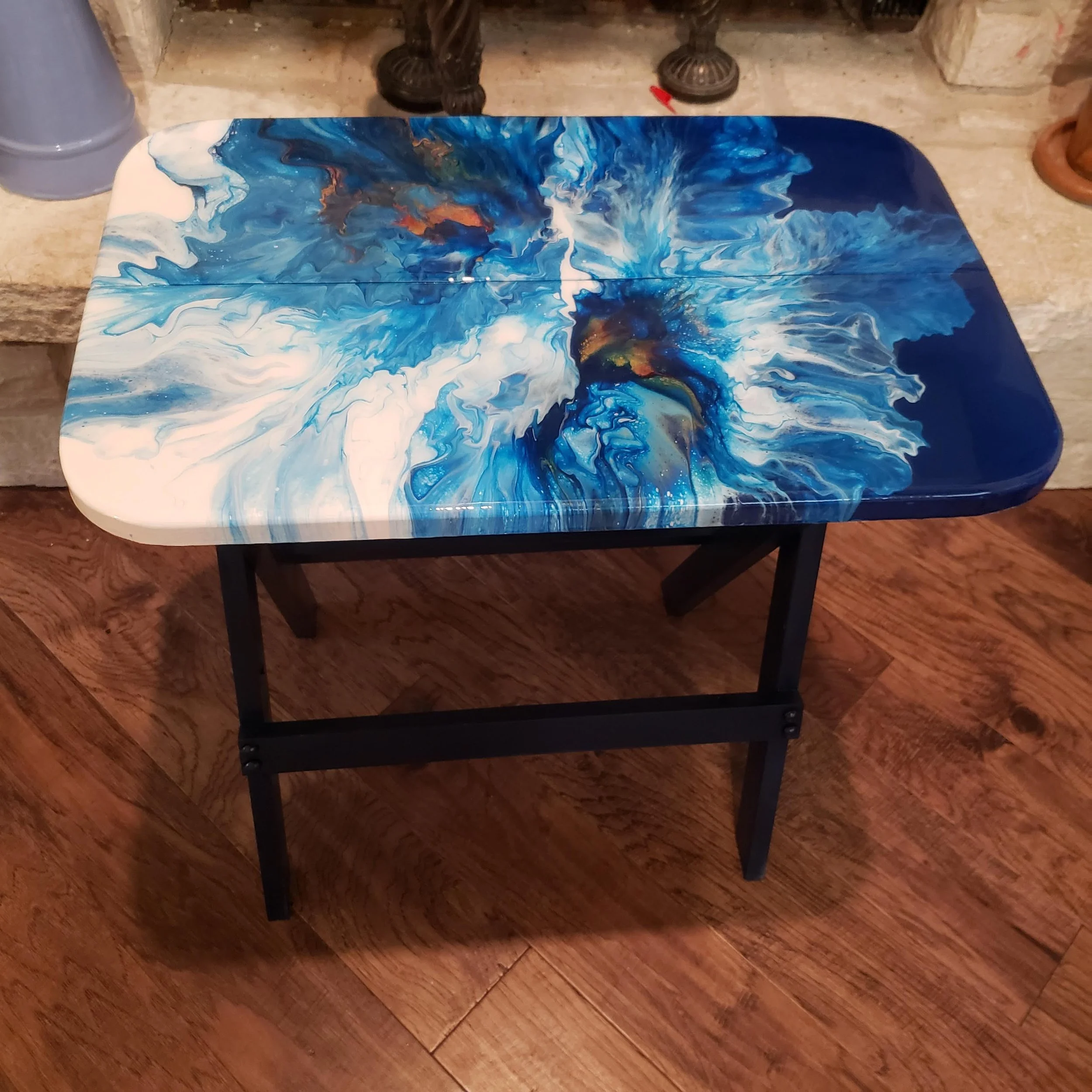 Acrylic Pours on Tables and Trays — Art & Design by Pakalia