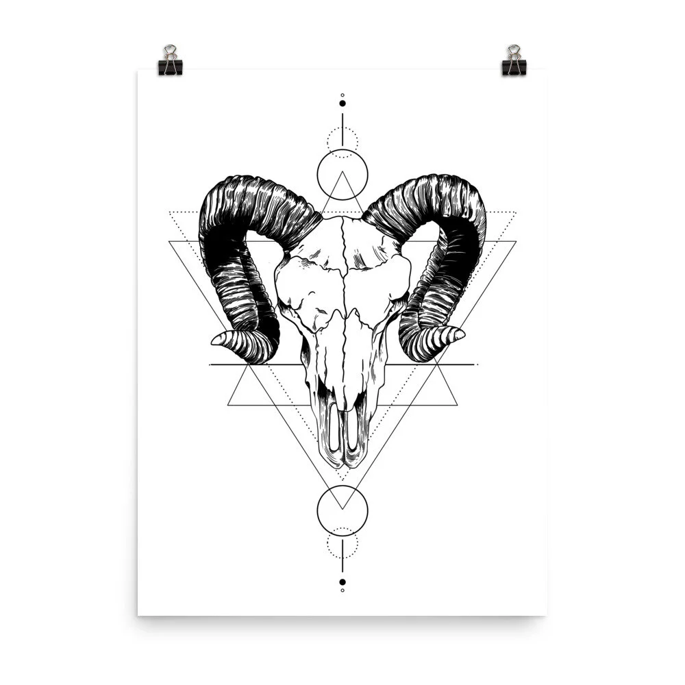 Aries Skull Tattoo