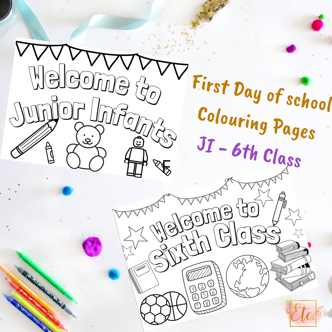 First Day Colouring Pages - Updated — Education Through Creation