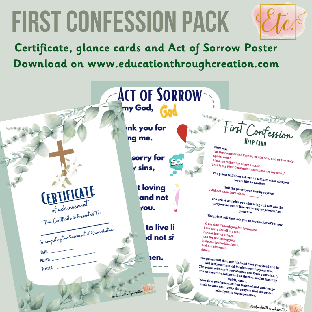 EDITABLE First Holy Communion Mass Booklet — Education Through Creation