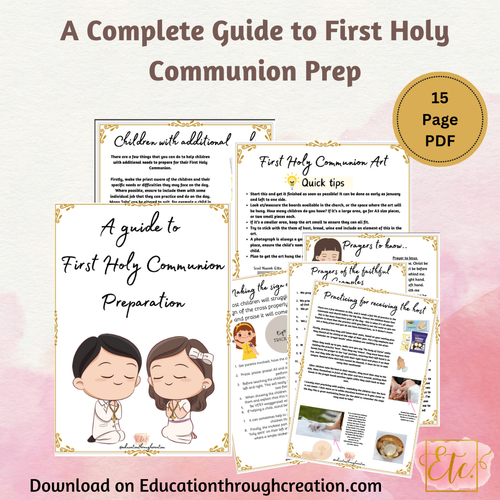 EDITABLE First Holy Communion Mass Booklet — Education Through Creation