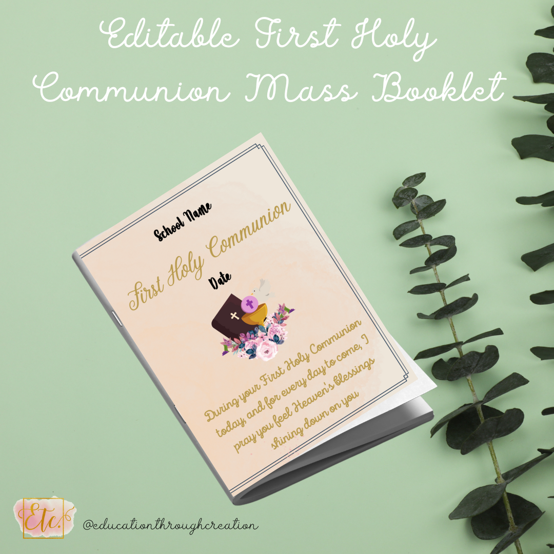 Fully Editable - First Holy Communion Seating Labels - English ...