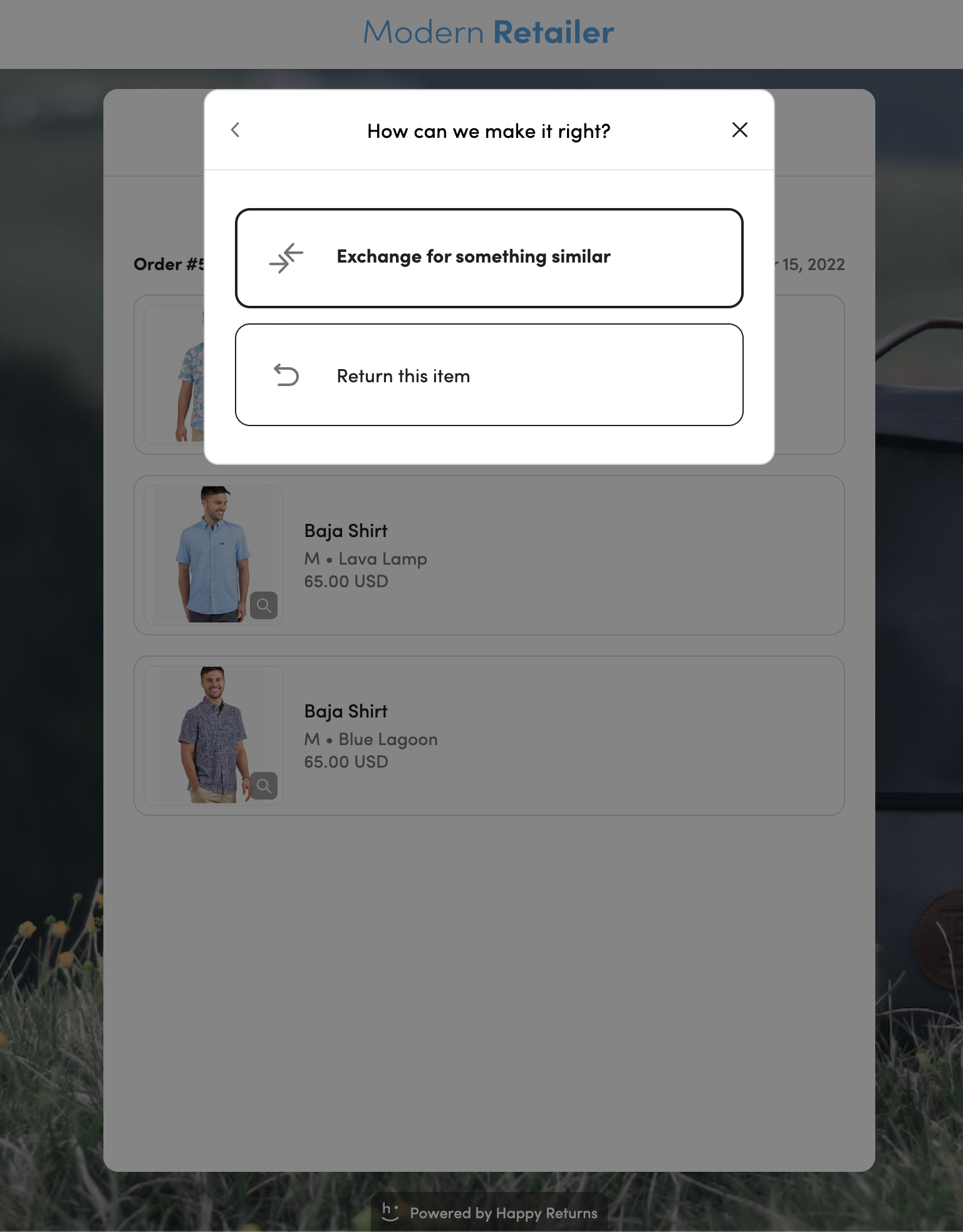 Return Shopping — Retailer Support Site